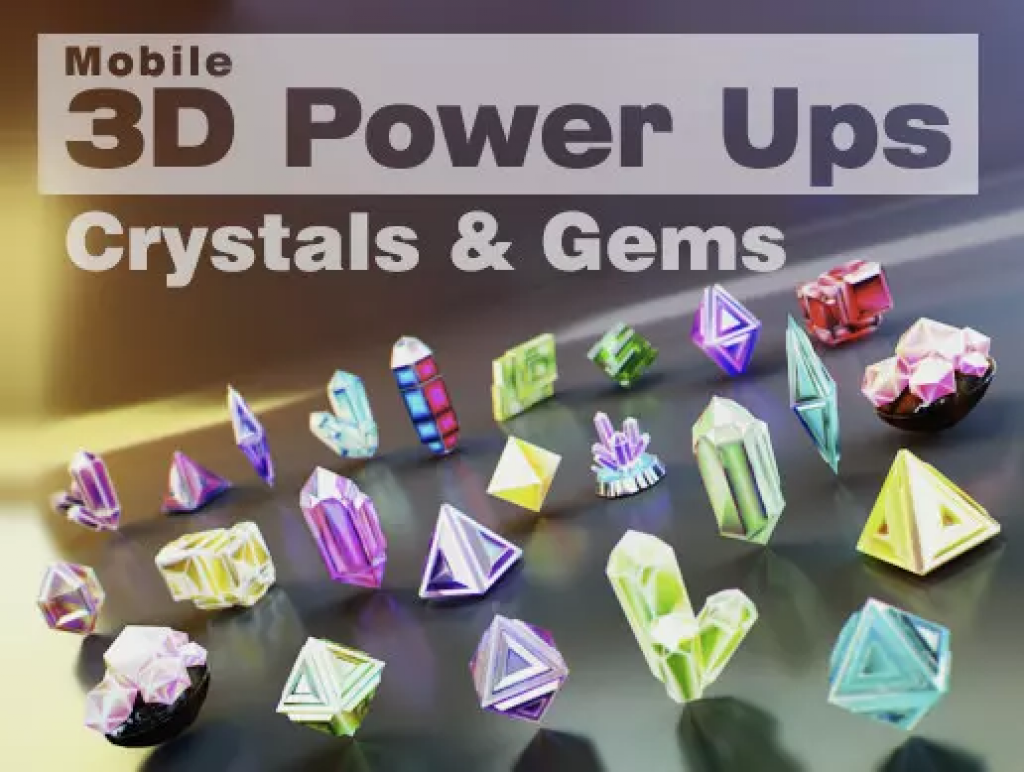 Mobile PowerUps Crystals and Gems – Godot Assets Marketplace