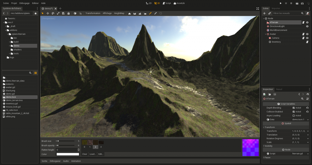 Heightmap terrain demo – Godot Assets Marketplace