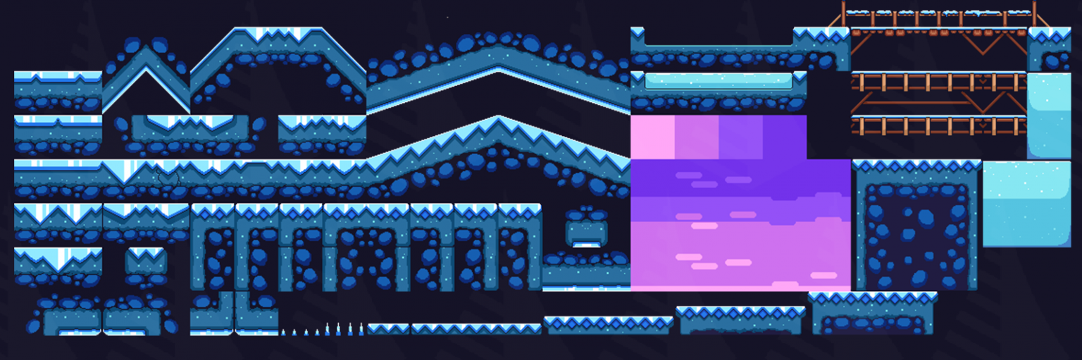 Frozen Pixel Art Environment – Godot Assets Marketplace