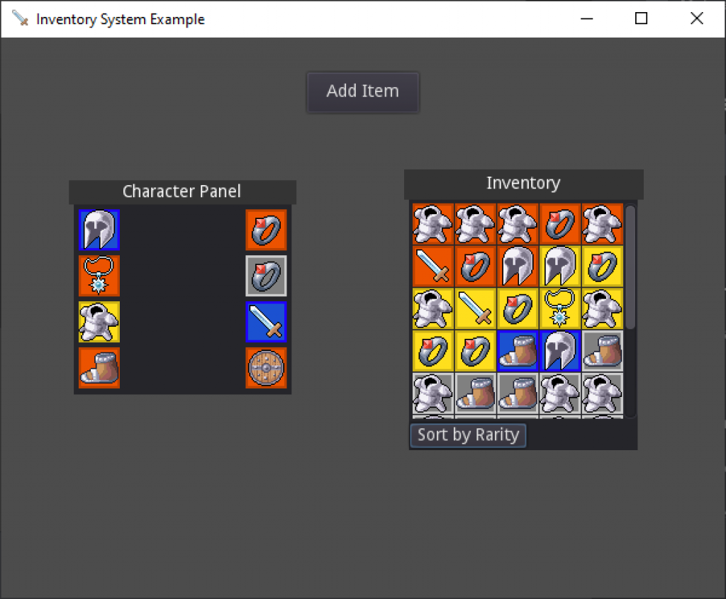Inventory System Example – Godot Assets Marketplace