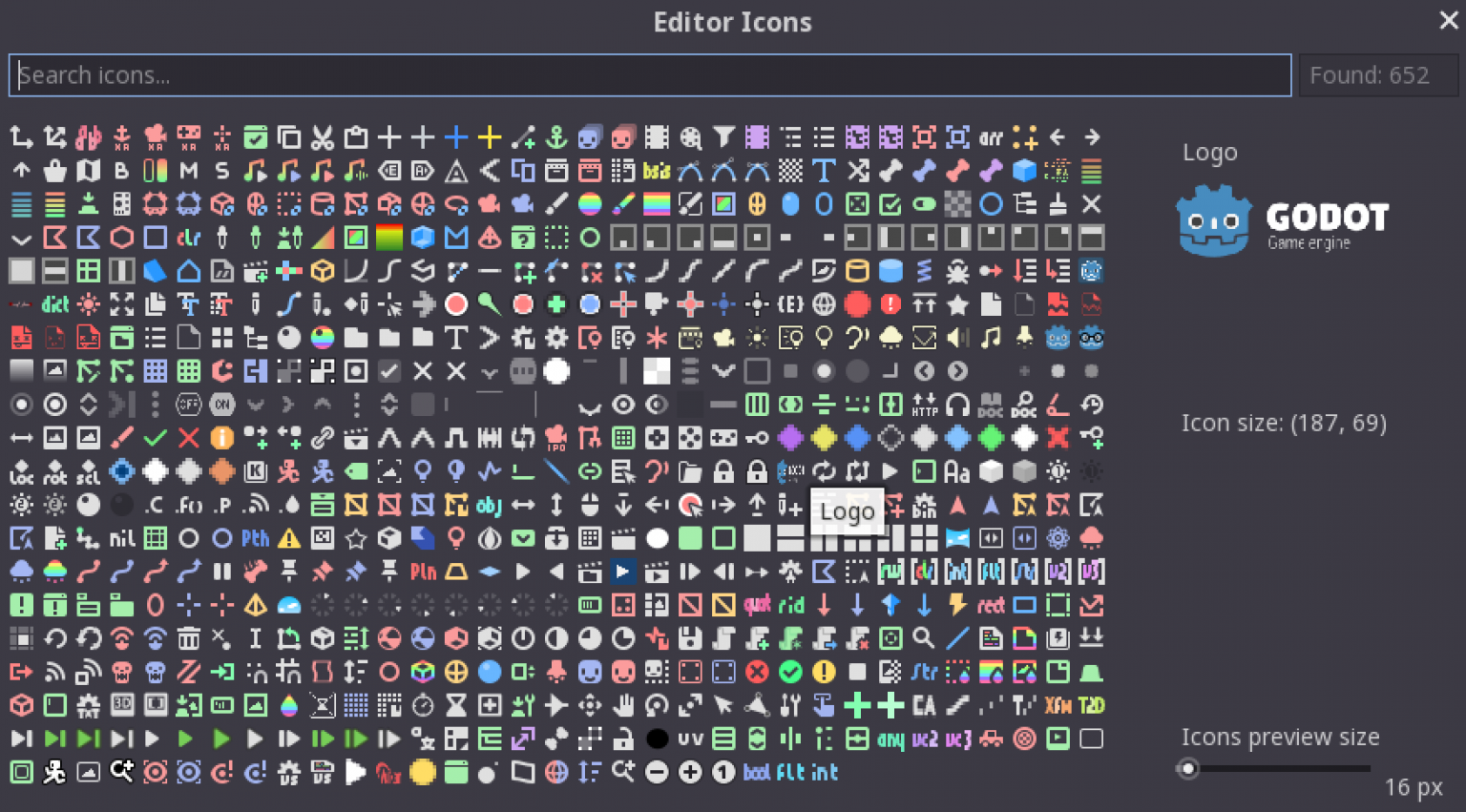 Editor Icons Previewer – Godot Assets Marketplace