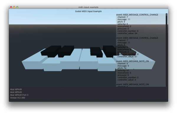 Godot MIDI Input example – Godot Assets Marketplace