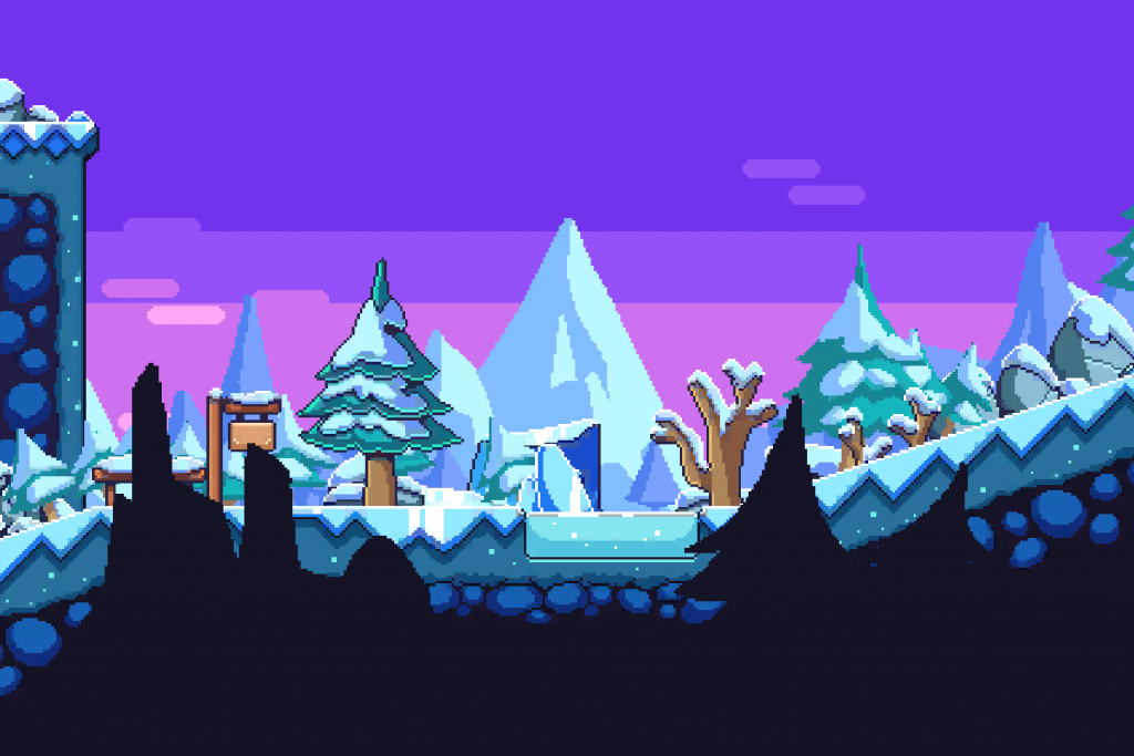 Frozen Pixel Art Environment – Godot Assets Marketplace