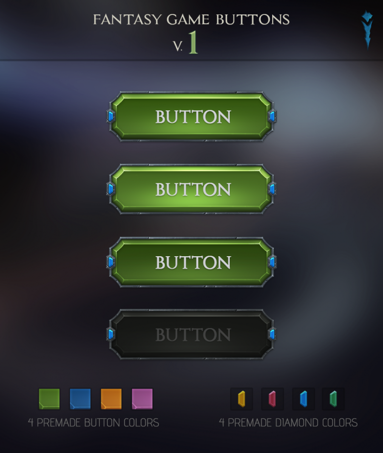 FANTASY GAME BUTTONS V.1 – Godot Assets Marketplace