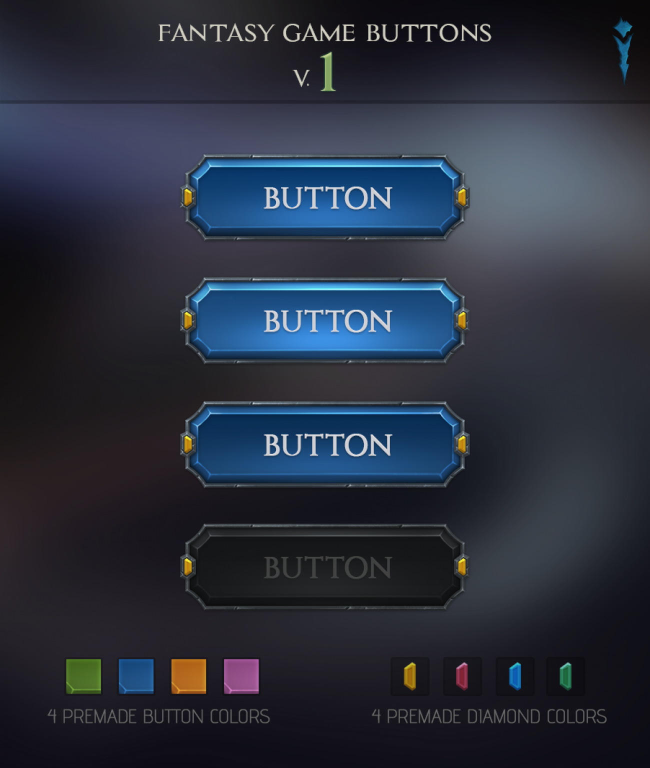 FANTASY GAME BUTTONS V.1 – Godot Assets Marketplace