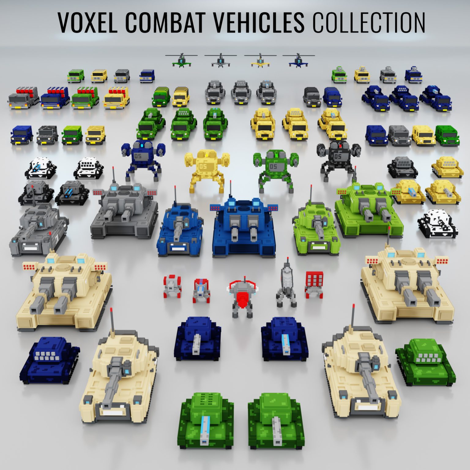 Voxel Combat Vehicles – Godot Assets Marketplace