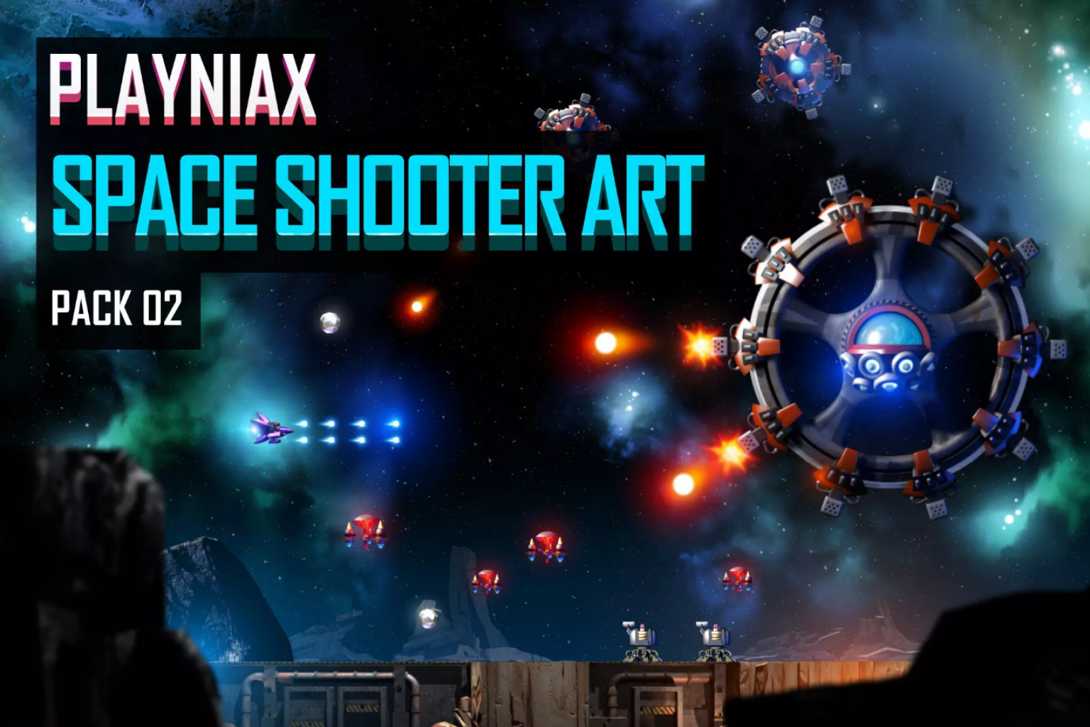 Space Shooter Art Pack 02 – Godot Assets Marketplace