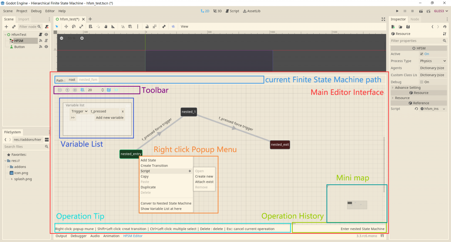 Hierarchical Finite State Machine – Godot Assets Marketplace