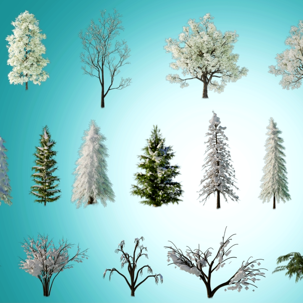 23 Winter Loop Animated 2d Trees! – Godot Assets Marketplace