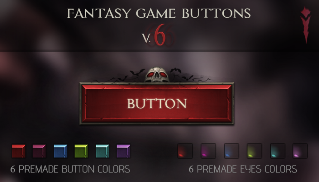 Fantasy Game Buttons V.6 – Godot Assets Marketplace