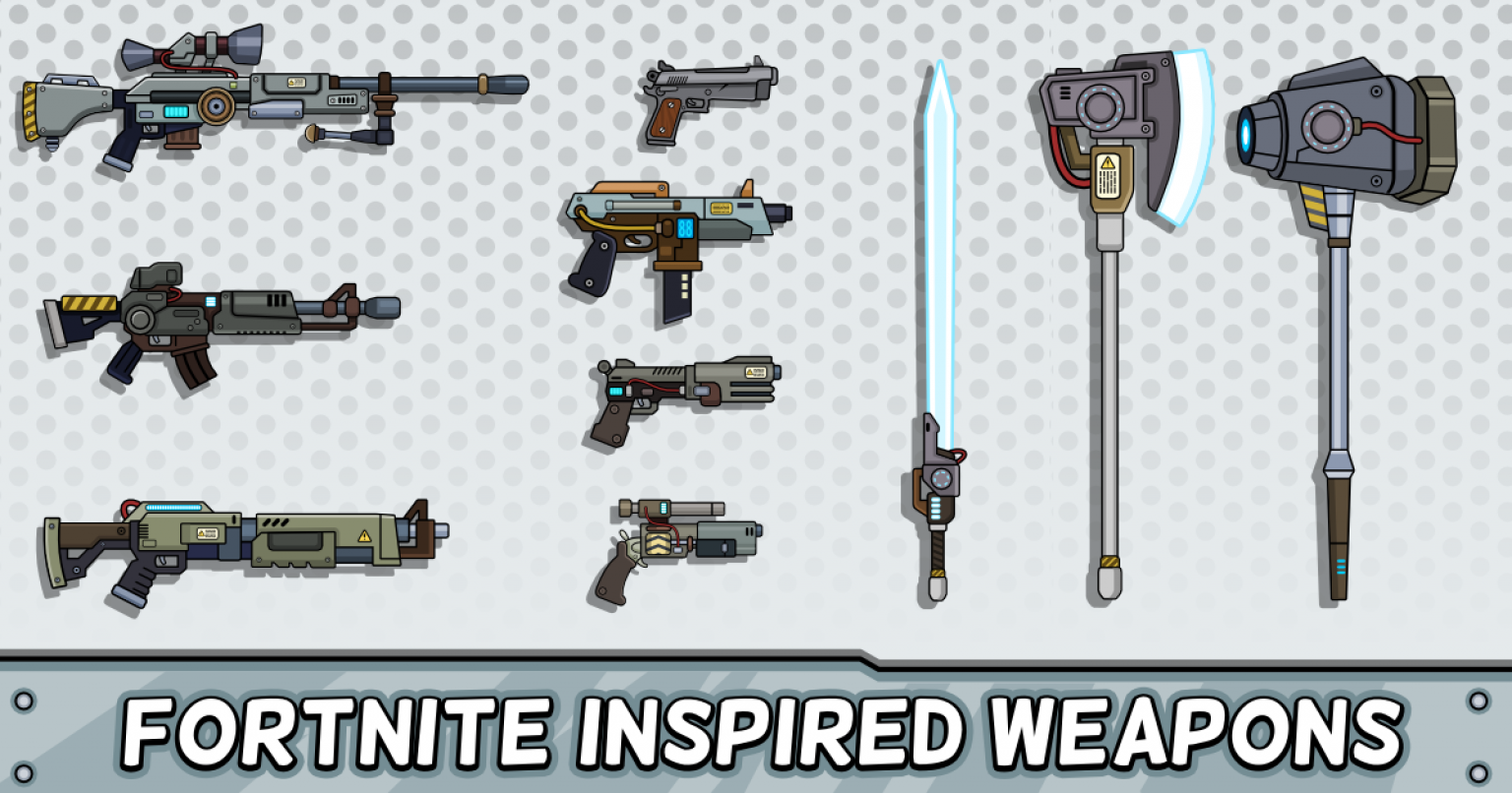 2d Weapons Pack – Fortnight and PUBG style – Godot Assets Marketplace