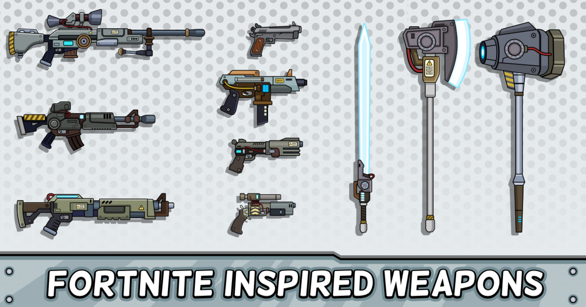 2d Weapons Pack – Fortnight and PUBG style – Godot Assets Marketplace