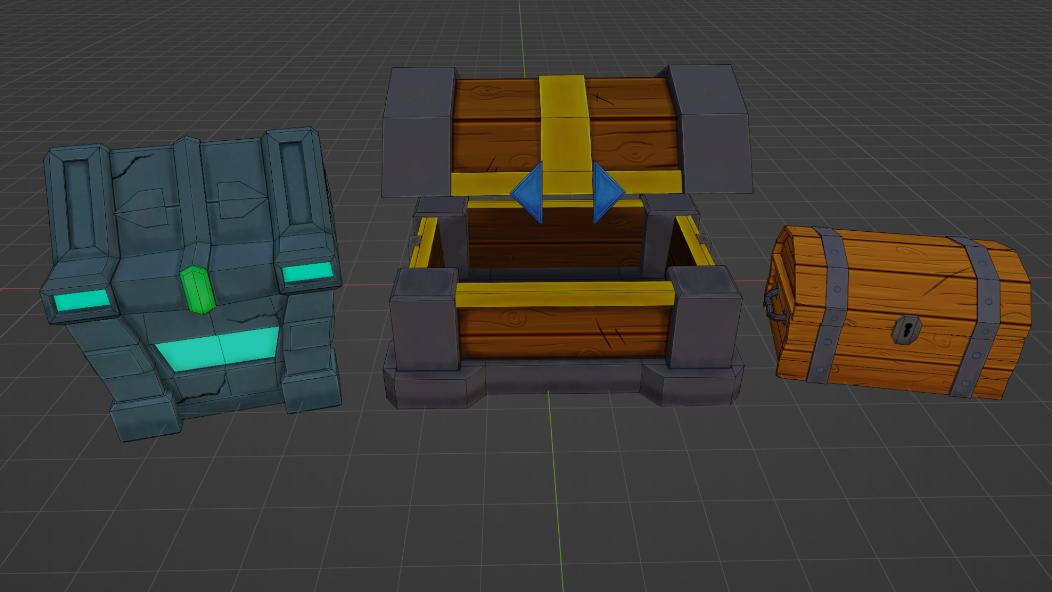 3D Low-Poly Chest – Godot Assets Marketplace